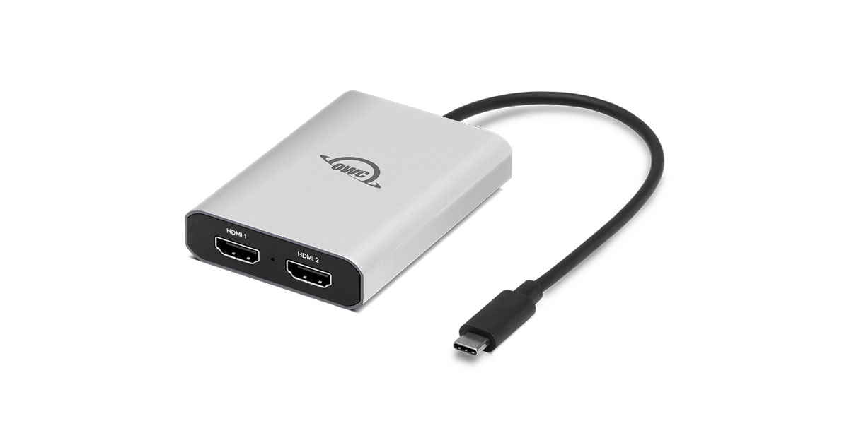 OWC USB-C DisplayLink雙HDMI 4K顯示器轉接器 | OWC Asia